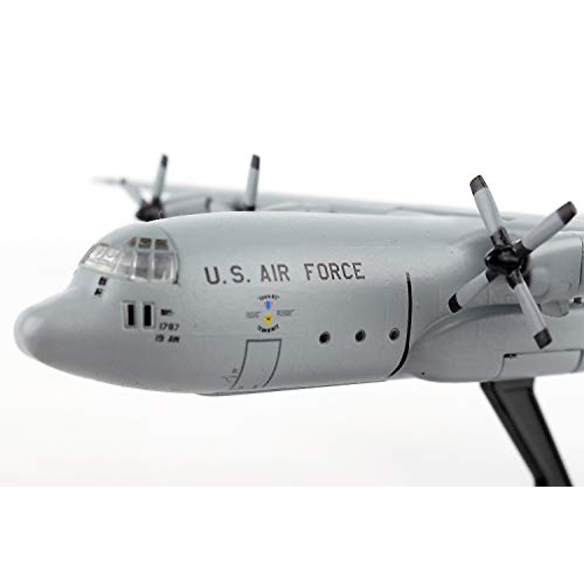 Daron Worldwide Trading Postage Stamp USAF C-130 1/200 Spare 617 Airplane Model, White