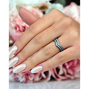 Rinfit Silicone Rings for Women - Silicone Wedding Bands Women - Womens Wedding Ring - Stackable Silicone Rings Women Couture - Patented Design - Silver, Size 6