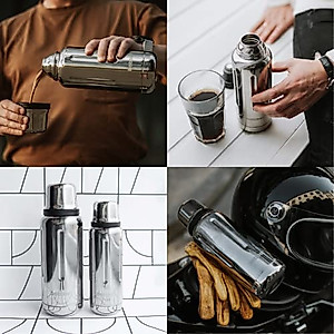 Bobber - Pack of 34 oz and 16 oz Classic Stainless Steel Vacuum Insulated Thermo Flasks Bottles with Cup Lid (Glossy)