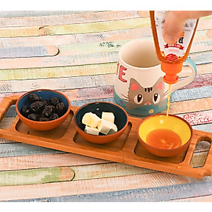 Onquma Ceramic Pinch Bowls - Natural Line and Handcrafted Ceramic Prep Small Sauce Dipping Serving Pinch Bowls - Multicolor Home, Kitchen, Coffee Table Decor| Set of 6, 3.34 x 1.57 x 3.34 inches