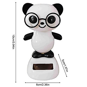 Solar Dancing Panda Bear Tiger - Shaking Doll Dancing Toys, Car Dashboard Doll Ornament, Cute Dancing Animal Figurine Toy for Car Interior Home Desk Decorations