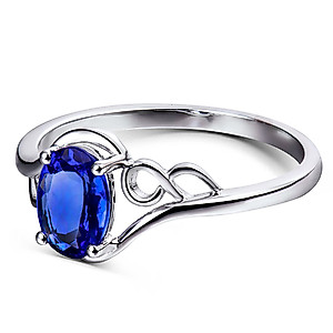 Lanmi 14K Yellow White Gold Natural Blue Sapphire Rings Diamond Engagement for Women Promotion