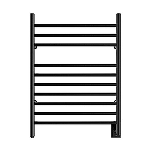 HEATGENE Towel Warmer Wall-Mounted Hardwired Heated Towel Rack Matte Black