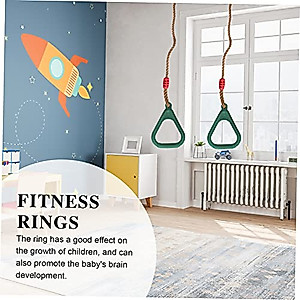 1pair Ring Swing Swing Kids Indoor Swing Baby Swings for Outside Pull up Exercise Ring Kids Rings Bar for Playset Pull Handles Gymnastic Rings Non- Exercise Rings Fitness