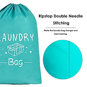 2 Pack Extra Large Travel Laundry Bags with Drawstring, Waterproof XL Laundry Bags for Dirty Clothes Suitcase, Gym Clothes, Machine Washable Camp Dry Wet Laundry Bag Sleepaway Suitable for Fitness