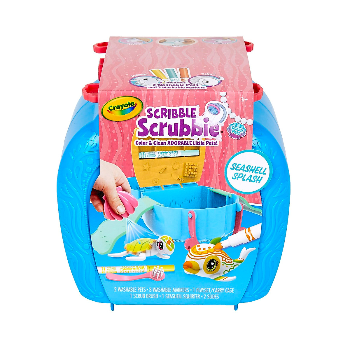 Crayola Scribble Scrubbie Pets, Ocean Animals Playset, Color & Wash Creative Toy, Gift for Kids, Age 3, 4, 5, 6