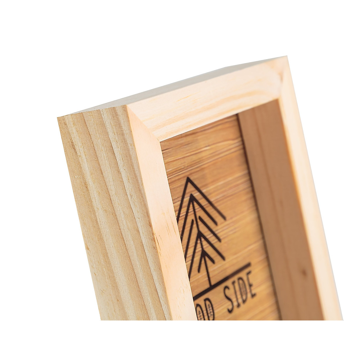 Wooden Picture Frames 8x10 with Real Glass - Set of 2 - Eco Unfinished Wood - Thick Borders and Natural Wood Color for Wall Hanging and Desktop Photo Frame