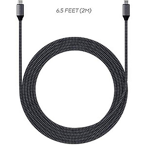 Satechi USB-C to USB-C 100W Charging Cable for USB Type-C Devices - 6.5 Feet (2 Meters) - Compatible with 2020/2019 MacBook Pro, 2020/2018 iPad Pro, 2020/2018 MacBook Air