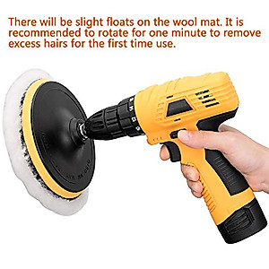 6 Inch Buffing and Polishing Pad Kit 11 PCS with Drill Adapter