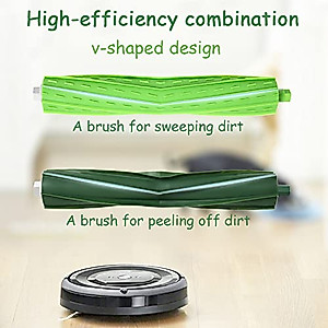 Gusnilo Replacement Parts Kit Compatible for iRobot Roomba i/e Series Robotic Vacuum Cleaner E5 E6 i7 i7+ i6 i6+ j7 j7+ Vacuum Cleaner 1 Set of Multi-Surface Rubber Brushes 3 Filters 4 Side Brushes