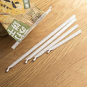 Pack of 12 Plastic Chip Clip Stick, Reusable Bag Sealer Stick for Kids Snacks Seasoning Cooking Backing, Stay Fresh Bag Sealer Sticks Kit, 4 Size in One Set