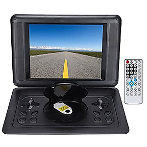 BTER Portable DVD Player, 12.0 Inch HD Swivel Screen DVD Player Support USB, FM Radio, Headphone Output and Remote Control Mobile DVD Player with 1500Mah Battery for Kids Home Car, Sync to Tv(US)