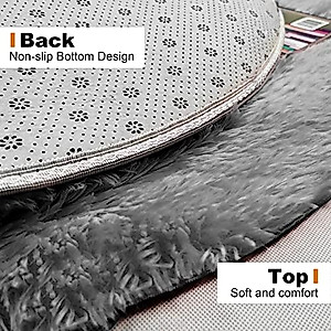 TTLOJ Rectangle Rug, Area Rug for Kids Play Tent, Mat Pad for Kids Playhouse for Nursery Baby Room, Children Room Home Decor Dormitory Soft Velvet 50.5" Lx38.5 W Gray