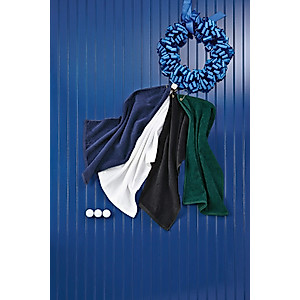 Printualist Personalized Tennis Towel with Carabiner Hook - Custom Design & Your Embroidered Name - 16"x26", Navy, Absorbent Cotton Terry Velour Fabric