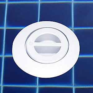 TOPINCN Pool Vacuum Lock Rotation Safety Wall Suction Outlet Fitting Replacement for Pool Cleaner Suction Outlet, 2in White