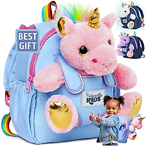Naturally KIDS Pink Unicorn Toys for 3 Year Old Girl, 3 Year Old Girl Gifts, Gifts for 2 Year Old Girls, Gifts for 3 Year Old Girl, Toddler Unicorn Backpack