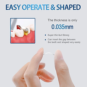 100Pcs Dental Sectional Contoured Matrices Matrix Bands 35 μm with 2 Rings Orthodontic Supplies