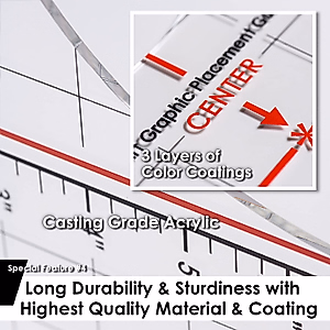 Standard Size - Tshirt Ruler Guide for Vinyl Alignment, T Shirt Rulers to Center Designs, T Shirt Ruler Alignment Tool Placement, Tshirt Guide Ruler Tool for Heat Press, Tee Shirt Ruler for Cricut