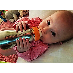 Thinkbaby Stainless Steel Baby Bottle, Green