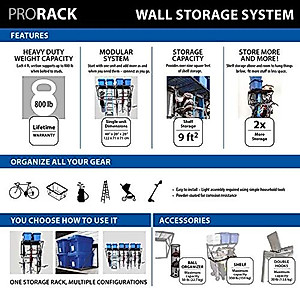 Proslat 63020 ProRack Heavy Duty Secondary Shelf, Charcoal Granite, 48" x 28"