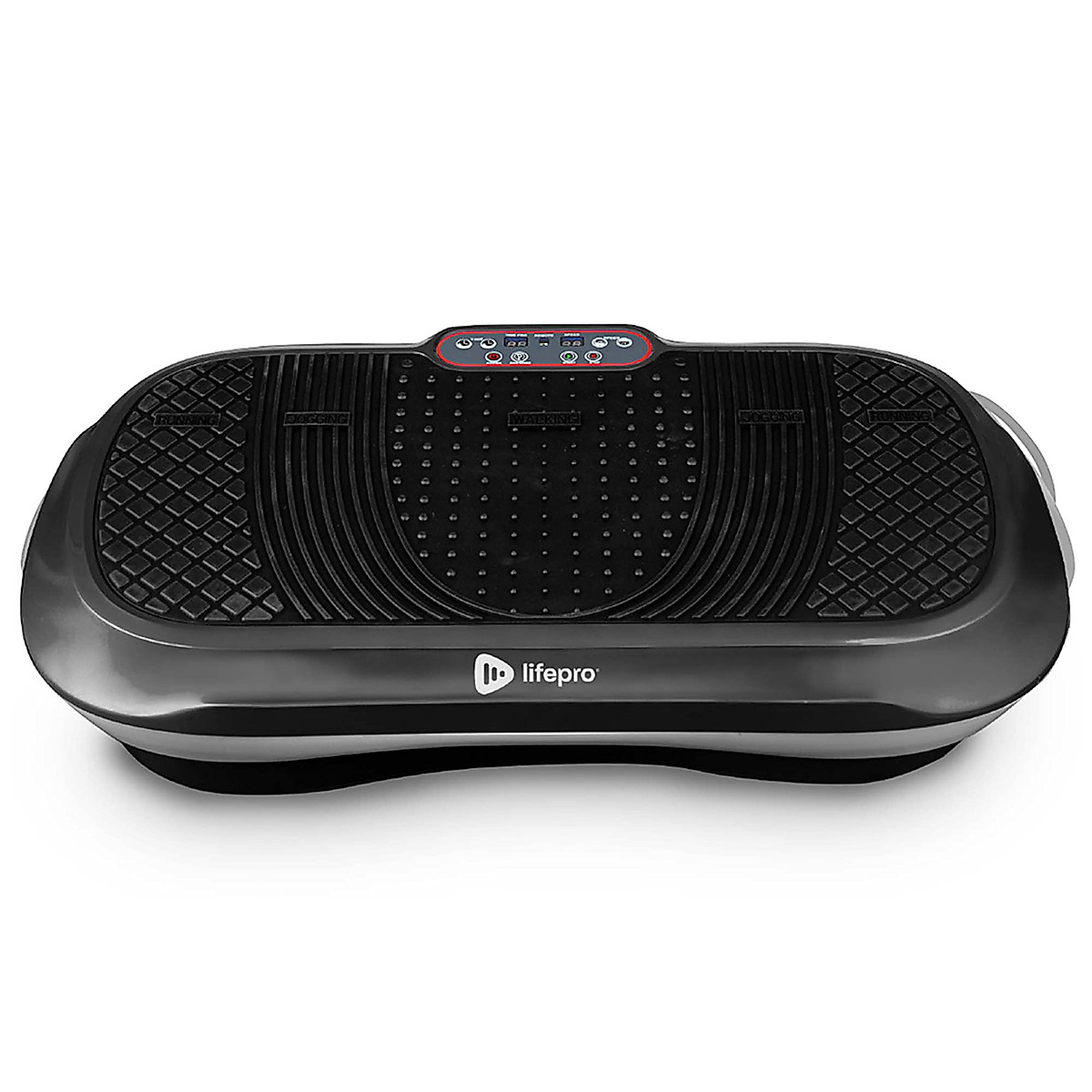 LifePro Vibration Plate Exercise Machine - Whole Body Workout Vibration Fitness Platform w/ Loop Bands - Home Training Equipment for Weight Loss & Toning (Black) (Renewed)