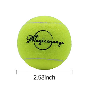 Magicorange Tennis Balls, 12 Pack Advanced Training Tennis Balls Practice Balls, Pet Dog Playing Balls, Come with Mesh Bag for Easy Transport, Good for Beginner Training Ball (Green)