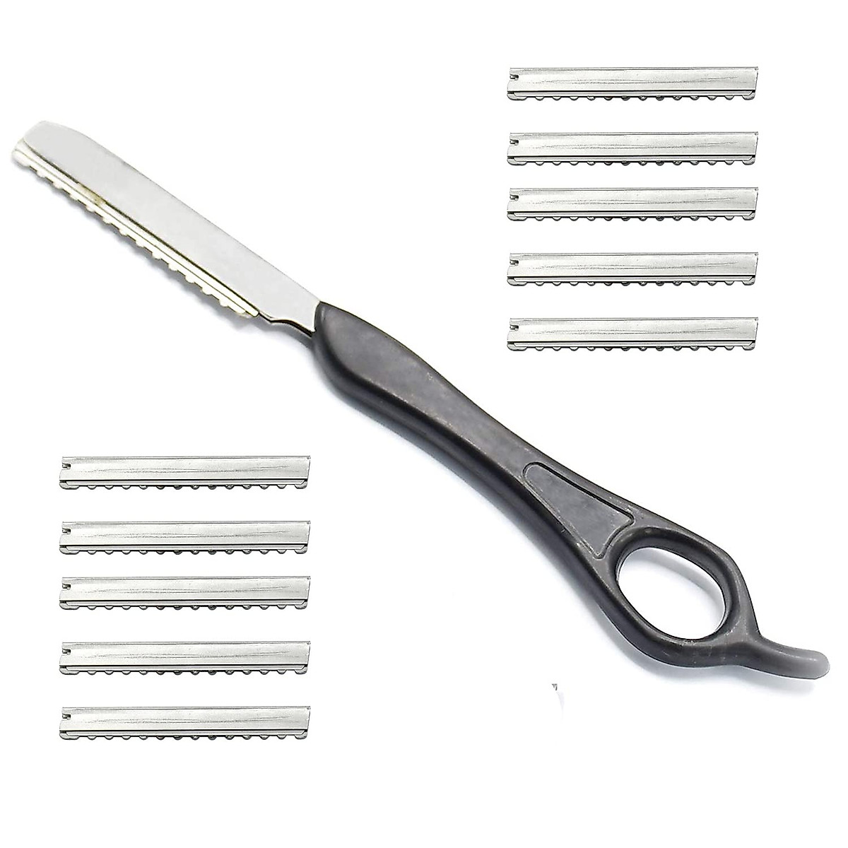 PRECISE CANADA Professional Hair Styling Thinning Texturizing Cutting Feather Razor + 10 Replacement Blades