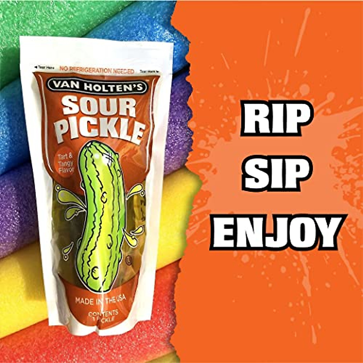 Van Holten's Pickles - Jumbo Sour Pickle-In-A-Pouch - 12 Pack