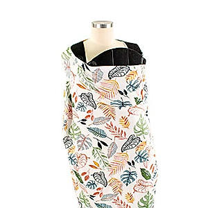 Bebe au Lait 5-in-1 Multi-Use Cover: Nursing Covers for Breastfeeding, Infinity Scarf, Nursing Shawl, Car Seat Cover, Shopping Cart Cover, Carrier Cover, Privacy Nursing Cover - Tropicana