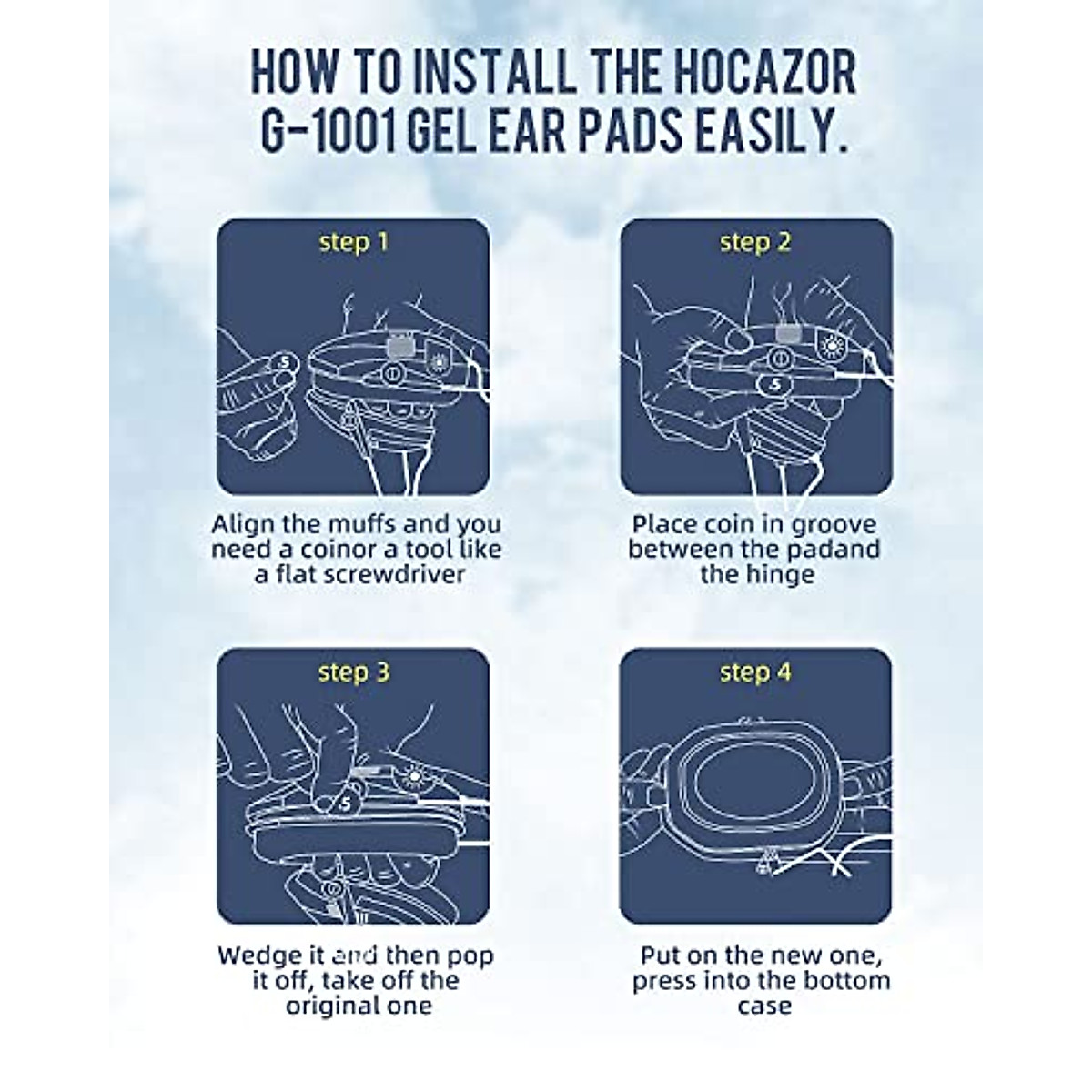 Replacement Gel Ear Pads Fit for Peltor Tactical 100 500/Rangeguard/Walkers Razor/Actfire Ear Protection