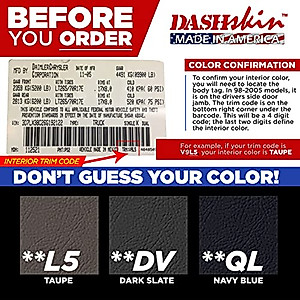 DashSkin One Piece Molded Dash Cover Cap Compatible with 2002-2005 Dodge Ram 1500 (2003-2005 Ram 2500/3500) Ram in Black - Easy Third Gen Ram Cracked Dashboard Fix