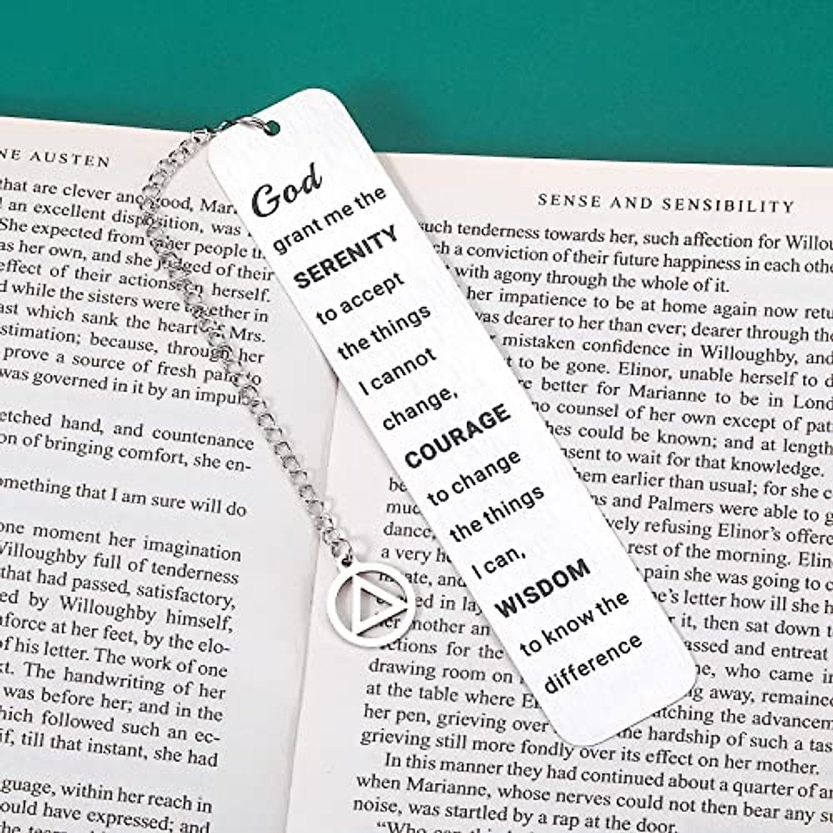 Christian Religious Bookmark for Men Women Teen Girl Boy Serenity Prayer Gift Bible Verse Scripture Godson Goddaughter Reader Sobriety Recovery Christmas Stocking Stuffer Easter Birthday Inspirational