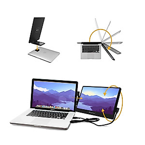 SideTrak Swivel 12.5” Attachable Portable Monitor for Mac FHD IPS Dual Screen with Kickstand | Compatible with All MacBook Pro & MacBook Air Laptops | Powered by USB-C or Thunderbolt