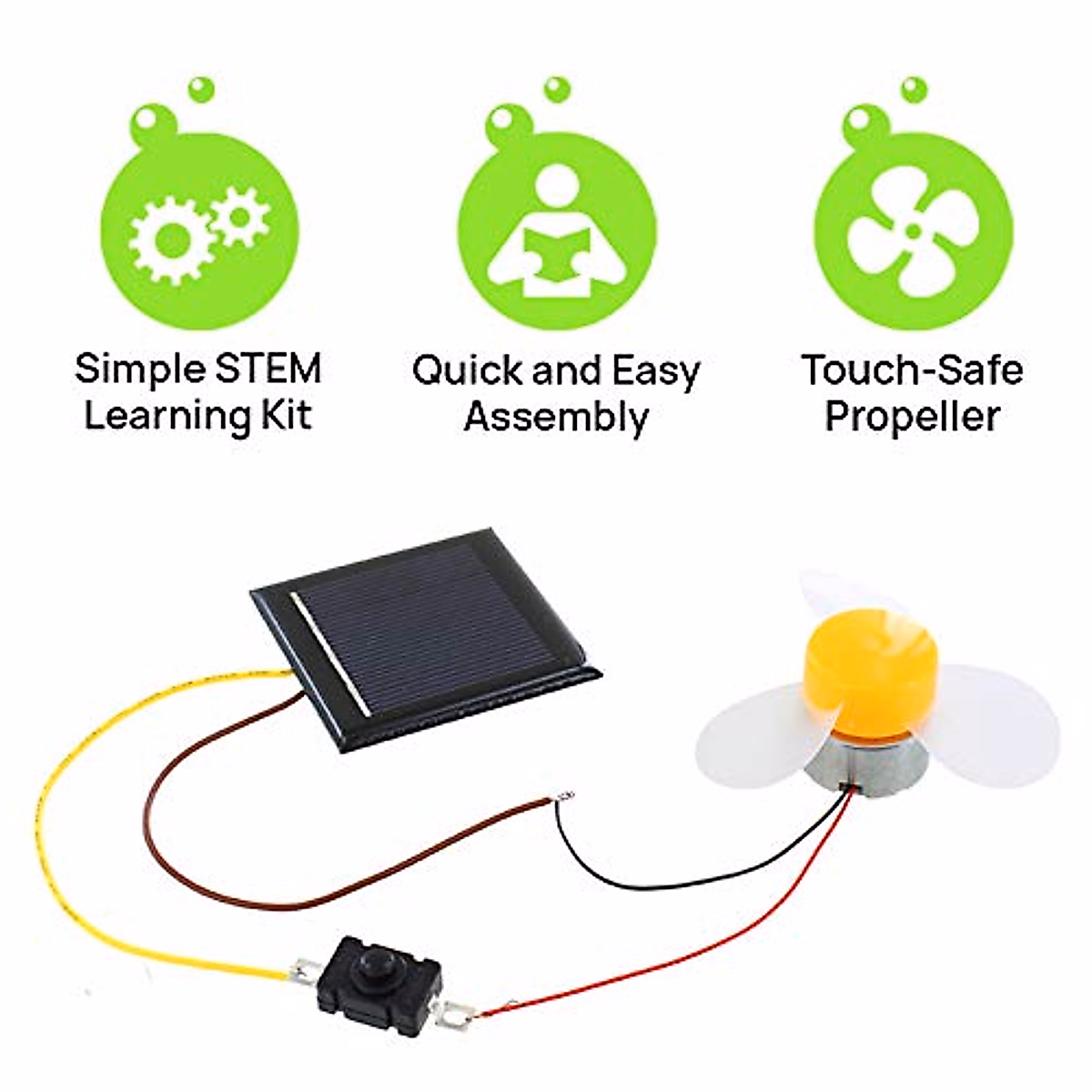 Solar Fan Mini xUmp STEM Kit - Build Your own Solar Cell or Battery Powered Fan