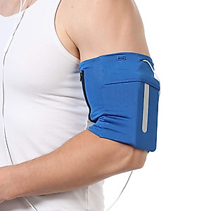 Ailzos Cell Phone Armband Exercise Arm Holder for iPhone 11 Pro/XR/XS/X/8/7/6 Plus iPod Android Galaxy S8 S9 S10 S20 Note 10/9/8, Pixel 2/3XL, Workout Phone Holder for Running, Jogging, Hiking, Blue M