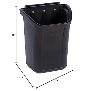 CFS CC11TH03 Trash Bin for Bussing Cart, 7 gal Capacity, 22" Height, 18" Width, 12.25" Length, Polyethylene (PE), Black