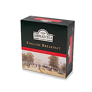 Ahmad Tea Black Tea, English Breakfast Teabags, 100 ct - Caffeinated and Sugar-Free