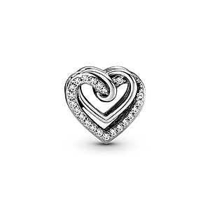 PANDORA Sparkling Entwined Hearts Charm