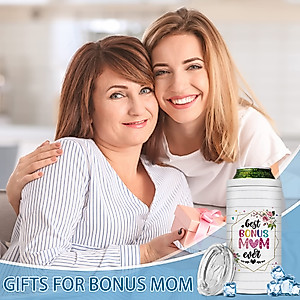 4 in 1 Skinny Can Cooler for Slim Bottle &amp; Hard Seltzer, Bonus Mom Gifts, White Insulated Stainless Steel Tumbler with Lid, Non-slip, Doucle-Walled Vacuum, Leak Proof Cool Drink Holder