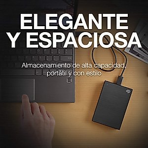 Seagate One Touch, 2TB, Portable External Hard Drive, PC Notebook & Mac USB 3.0, Black, 1 Year Mylio Create, 4 mo Adobe CC Photography, Amazon Excl. (STKB2000412)
