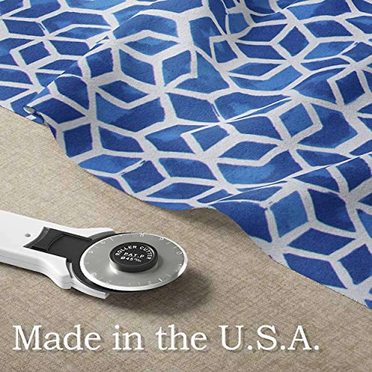 Grouchy Goose Cubed Blue Bench/Porch Swing Indoor/Outdoor Cushion, 1 Count (Pack of 1)