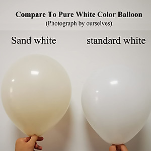 White Sand Balloons 12 Inch 50 Pcs Baby Shower Party Balloons Happy Birthday Decoration Balloons Off White Helium Balloons