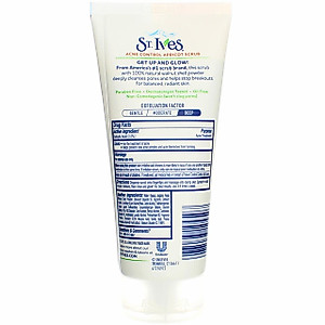 St. Ives Naturally Clear Apricot Scrub, Blemish Control 6 oz (Pack of 2)