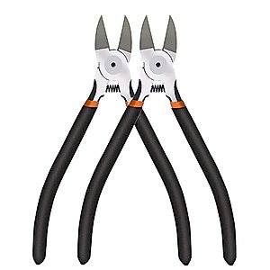 BOENFU Wire Cutters for Crafting 2 Pack Heavy Duty Nippers Tool Jewelry Pliers Flush Cutters for Artificial Flowers, Jewelry Making, Chicken Wire, Electronics, 6 Inch, Black