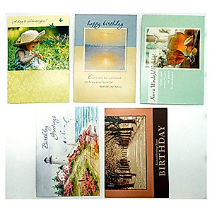 50 Assorted Everyday All Occasion 5 by 7 Greeting Cards with Envelopes, 34 Birthday, 4 Sympathy, 4 Blank, 2 Thank You, 2 Get Well, 2 Thinking of You, and 2 Anniversary Congratulations