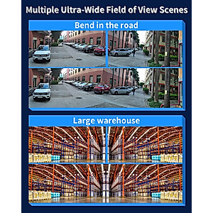 Reidubo 4K WiFi Security Cameras Outdoor with 165° Ultra-Wide Angle, Ultra-HD Dual Lens Cameras for Home Security, Two-Way Talk, Color Night Vision, IP66 Waterproof, Sound & Light Alarm