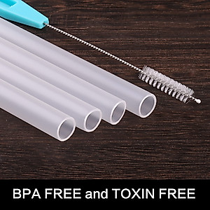 Replacement Straws Compatible with CamelBak eddy+12 oz Kids Water Bottle-CamelBak Straws Replacement-Accessories Set Include 4 BPA-FREE Straws and 1 Straw Cleaning Brush(12OZ)