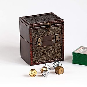KakapopoTCG M01C Wooden Deck and Counter Box for Deck Protector Storage Trading Cards TCG MTG Magic FaB YGO EDH Commander Box FaB TCG PTCG Dice Box DnD Spell Box
