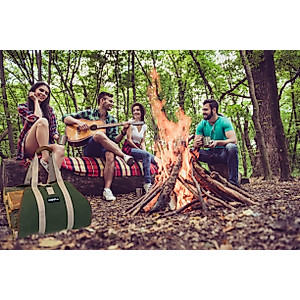 Firewood Carrier Heavy Duty Firewood Holder Utility Tote Log Holder Premium Waxed Canvas Firewood Tote Fireplace Accessories Wood Basket for Fire Logs Canvas Firewood Carrier Log