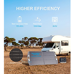 MARXON Solar Panel XP200, 200 Watt Portable Solar Panel, High-Efficiency Solar Panel, Foldable Solar Panel with Adjustable Kickstand, Waterproof and Dustproof Design Perfect for Camping, RV Trip
